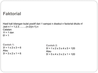 Faktorial permutasi | PPTX