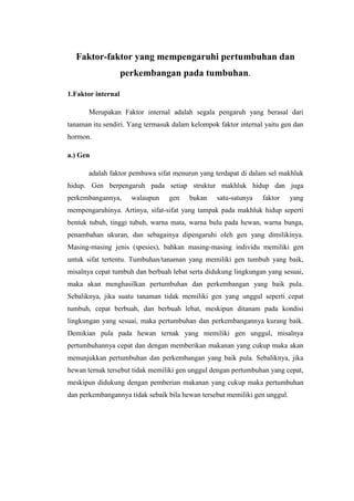 Faktor internal dan eksternal | DOCX