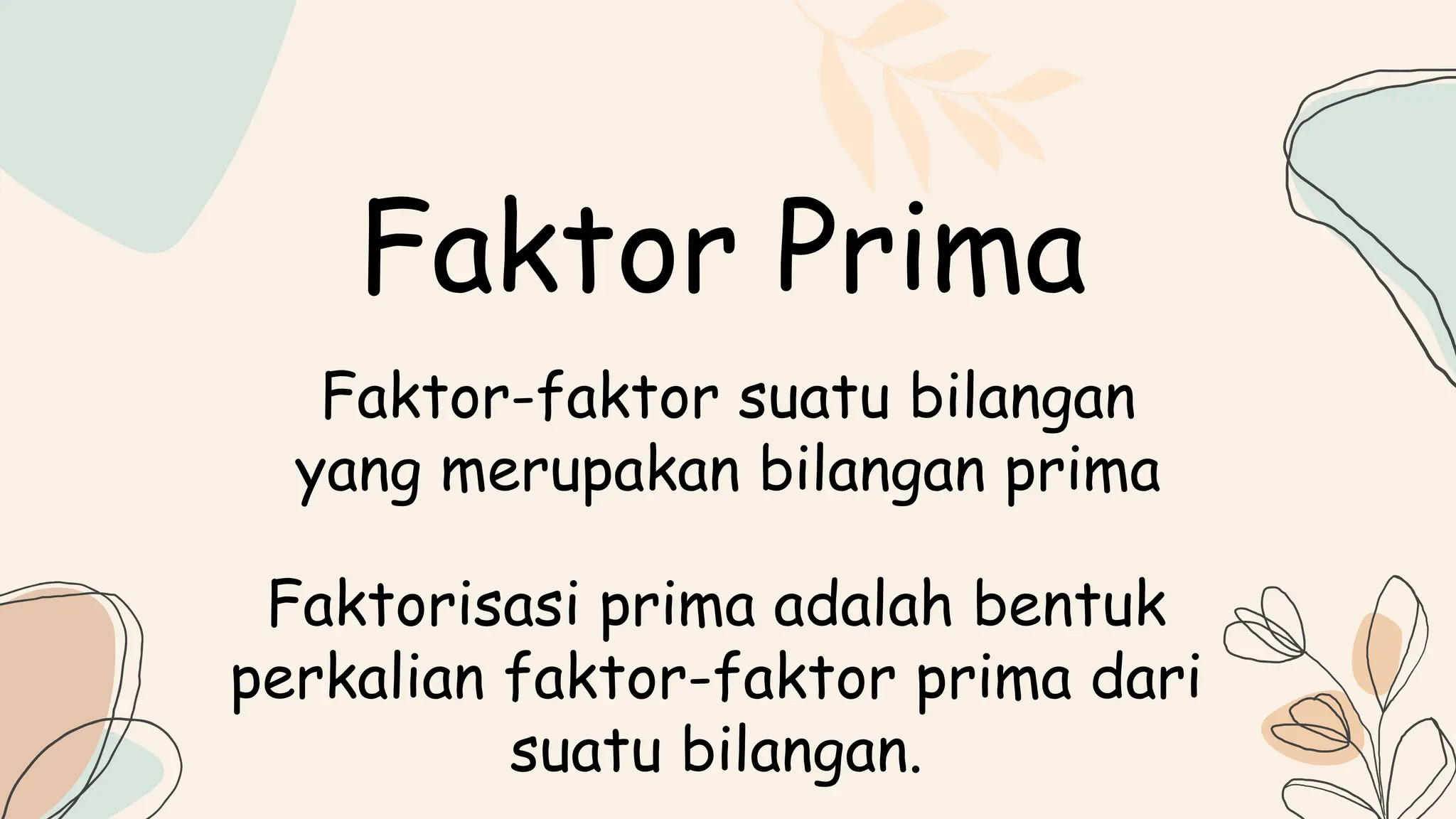 Faktorisasi Prima kelas 7 SMP Kurikulum Merdeka | PPTX