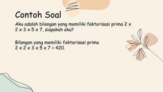 Faktorisasi Prima kelas 7 SMP Kurikulum Merdeka | PPTX