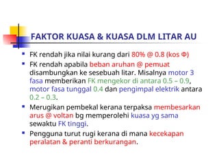 FAKTOR KUASA ADALAH PENGUKURAN KESAN KUASA ELEKTRIK | PPT