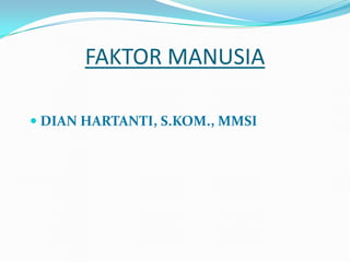 Faktor manusia | PDF