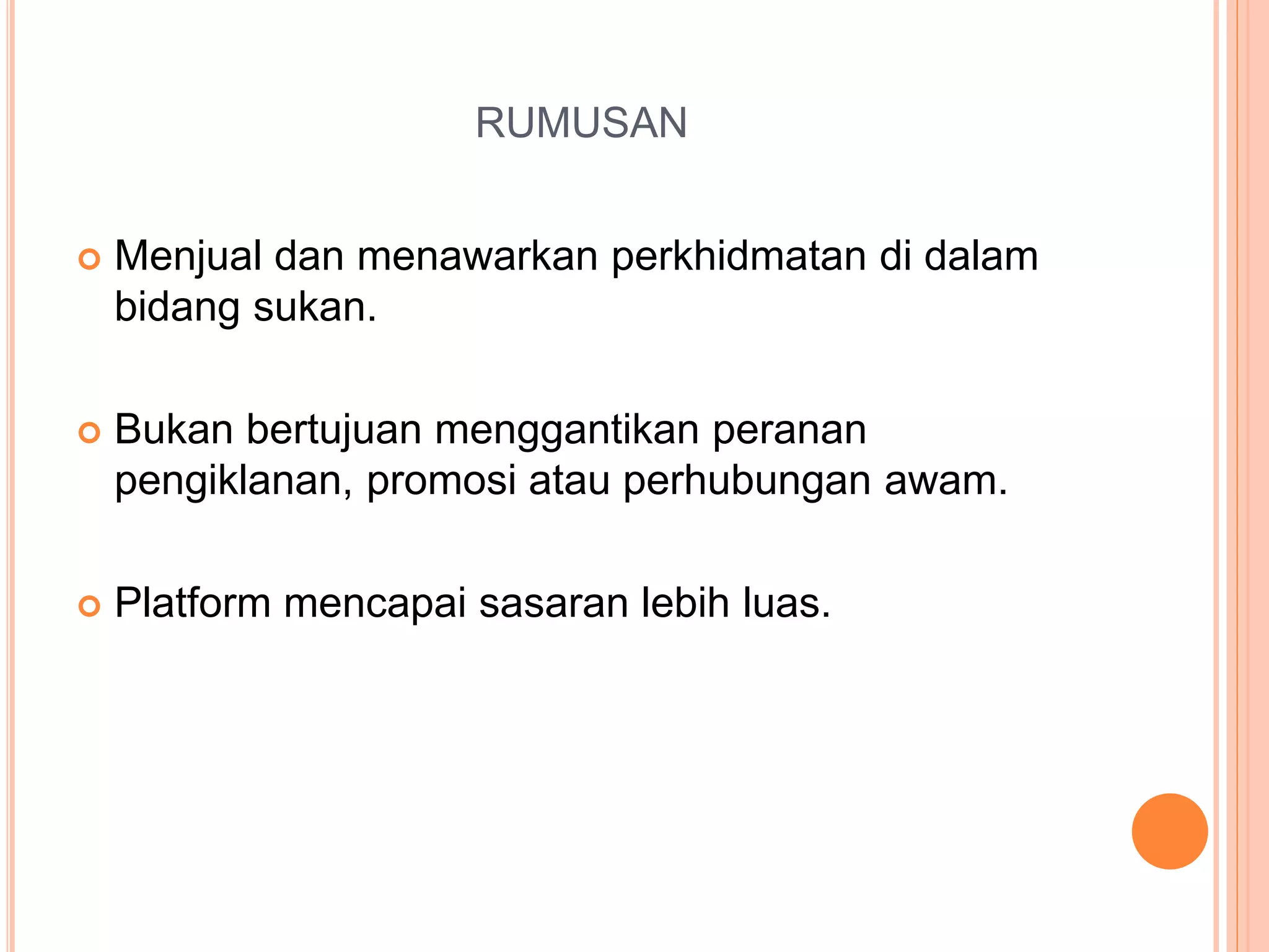 Faktor penajaan syarikat terhadap kelab sukan dan acara (Perniagaan dan ...