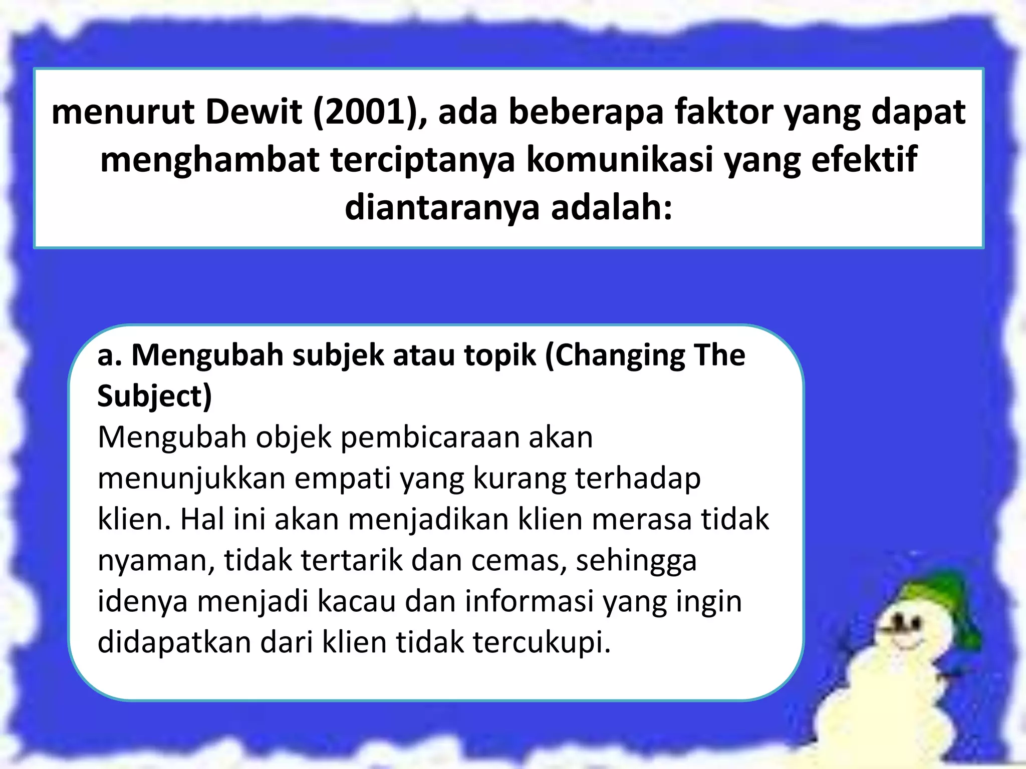 Faktor penghambat dalam komunikasi | PPT