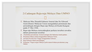 Faktor penubuhan persekutuan tanah melayu | PPTX