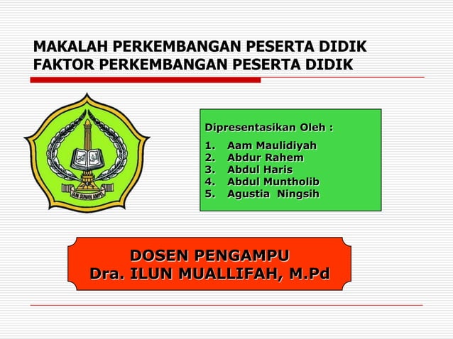 Faktor perkembangan | PPT
