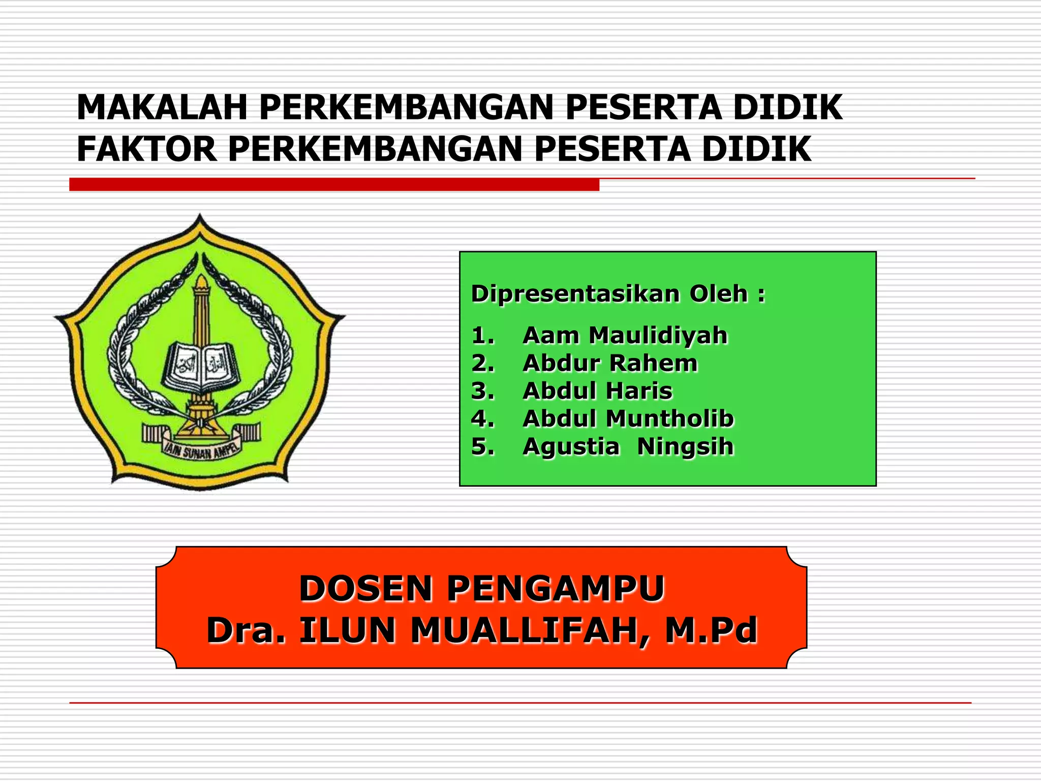 Faktor perkembangan | PPT