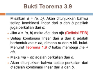Faktor Persekutuan Terbesar (FPB) Pembuktian Corollary Jurusan ...