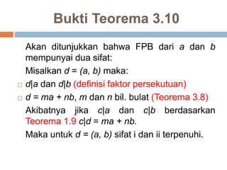 Faktor Persekutuan Terbesar (FPB) Pembuktian Corollary Jurusan ...