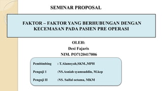 faktor yang mempengaruhi kecemasan pada pasien preoperasi.pptx