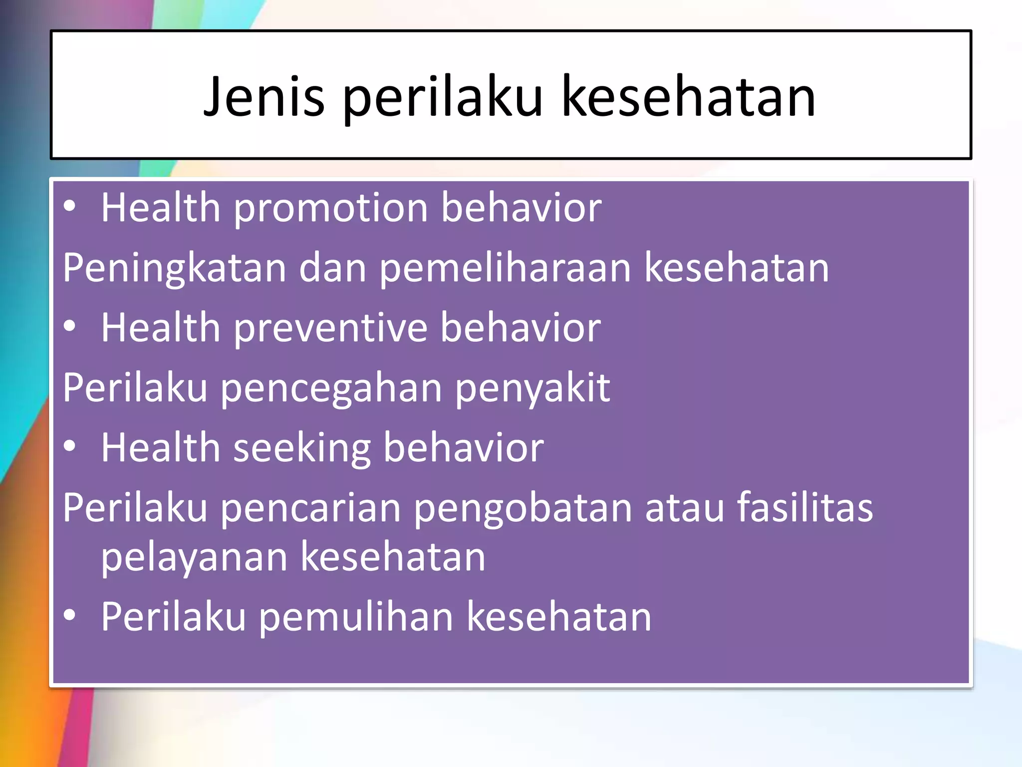 Faktor yang mempengaruhi kesehatan masyarakat | PPTX