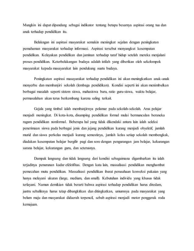 Faktor yang mempengaruhi masalah pendidikan | DOCX