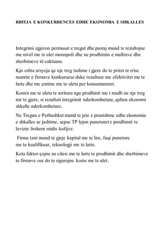 Integrimi ekonomik nderkombetare | DOCX