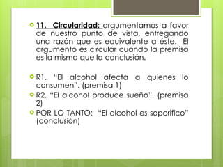 Principales falacias Argumentativas 11°,ppt | PPT