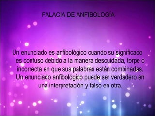 Falacias de ambigüedad exposicion | PPT