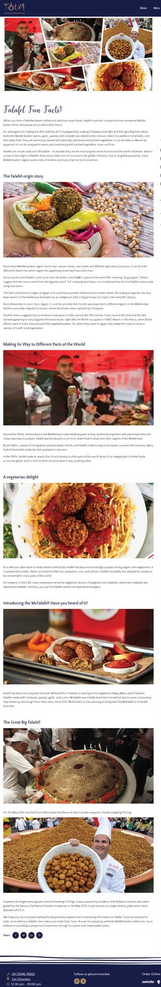 Falafel Fun Facts! - Toum | PDF