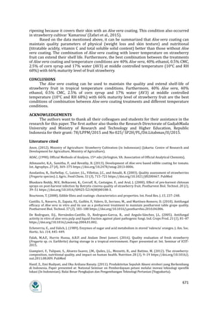 Quality and shelf-life improvement of fresh strawberry (Fragaria sp ...