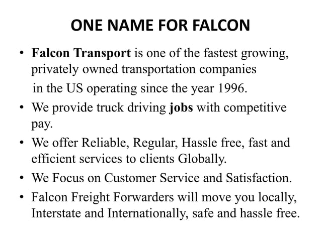 Falconfreight | PPT