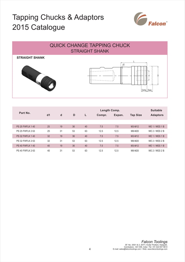 Falcon tapping holders catalogue 2015 | PDF | Computer Peripherals ...