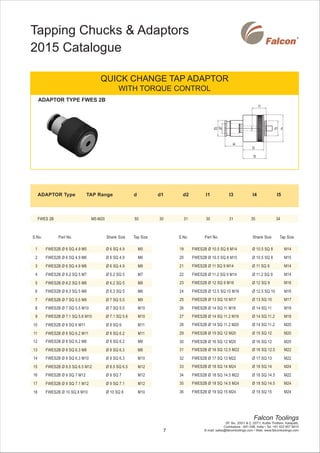 Falcon tapping holders catalogue 2015 | PDF
