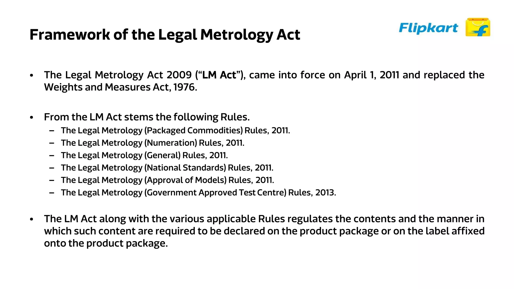 FA - Legal Metrology | PPT