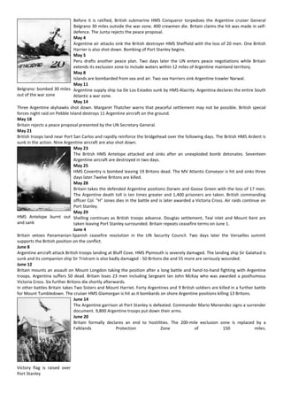 Falklands timeline bbc | PDF