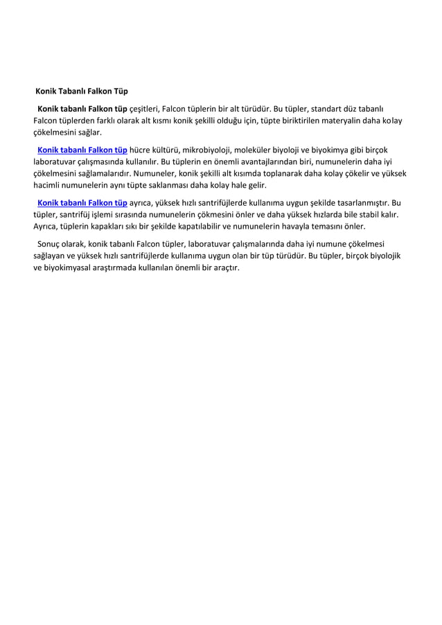 Falkon Tüp Nedir | PDF