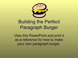 Paragraph Burger Power Point | PPT