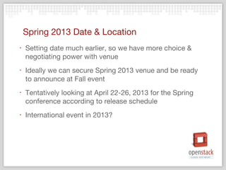 OpenStack Summit Fall 2012 | PPT