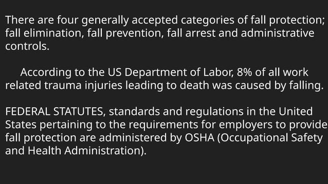 Safety Engineeringz Fall Protection Pptx