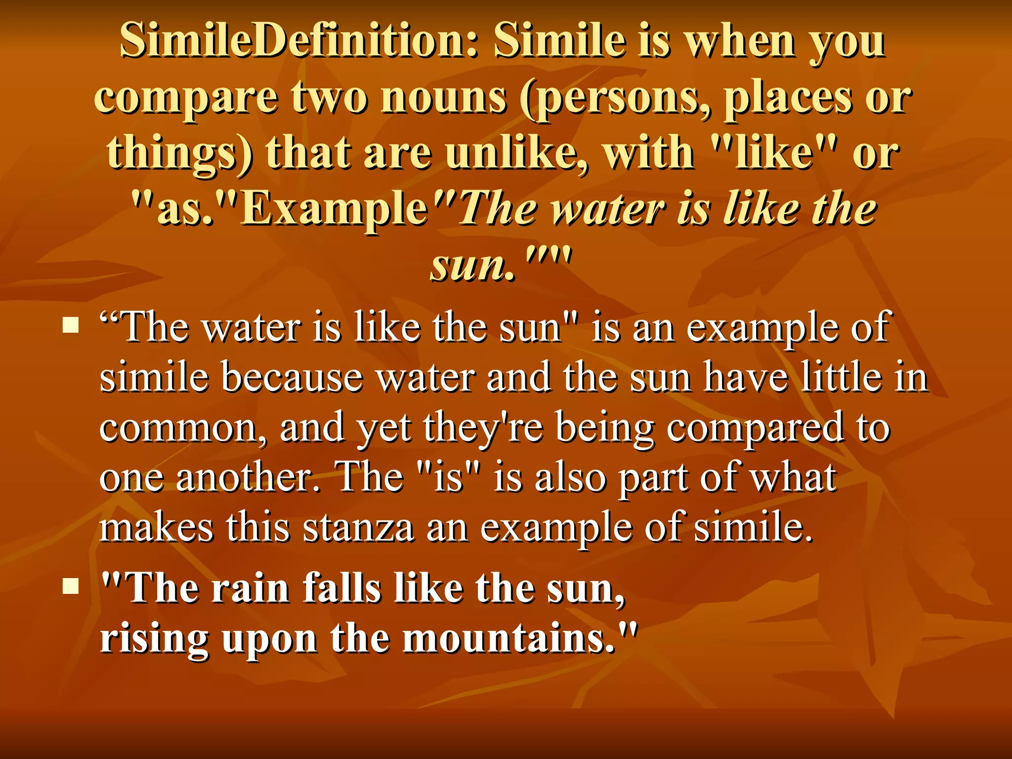 Fall Similes | PPT