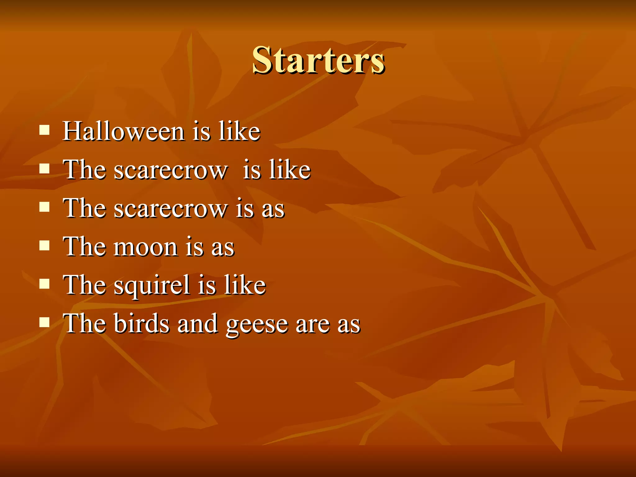 Fall Similes | PPT
