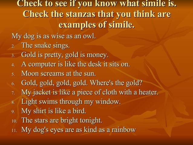 Fall Similes | PPT