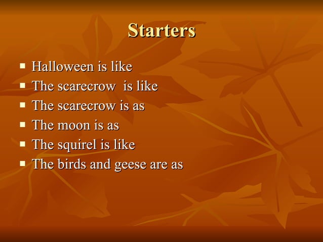 Fall Similes | PPT