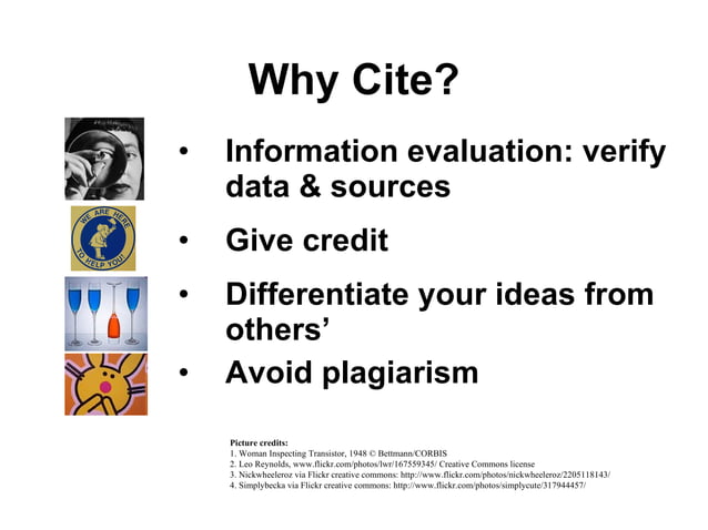 Citing Your Sources workshop slides | PPT