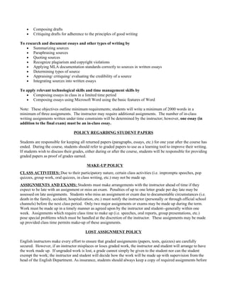 ENG 101-B06 Syllabus | DOC