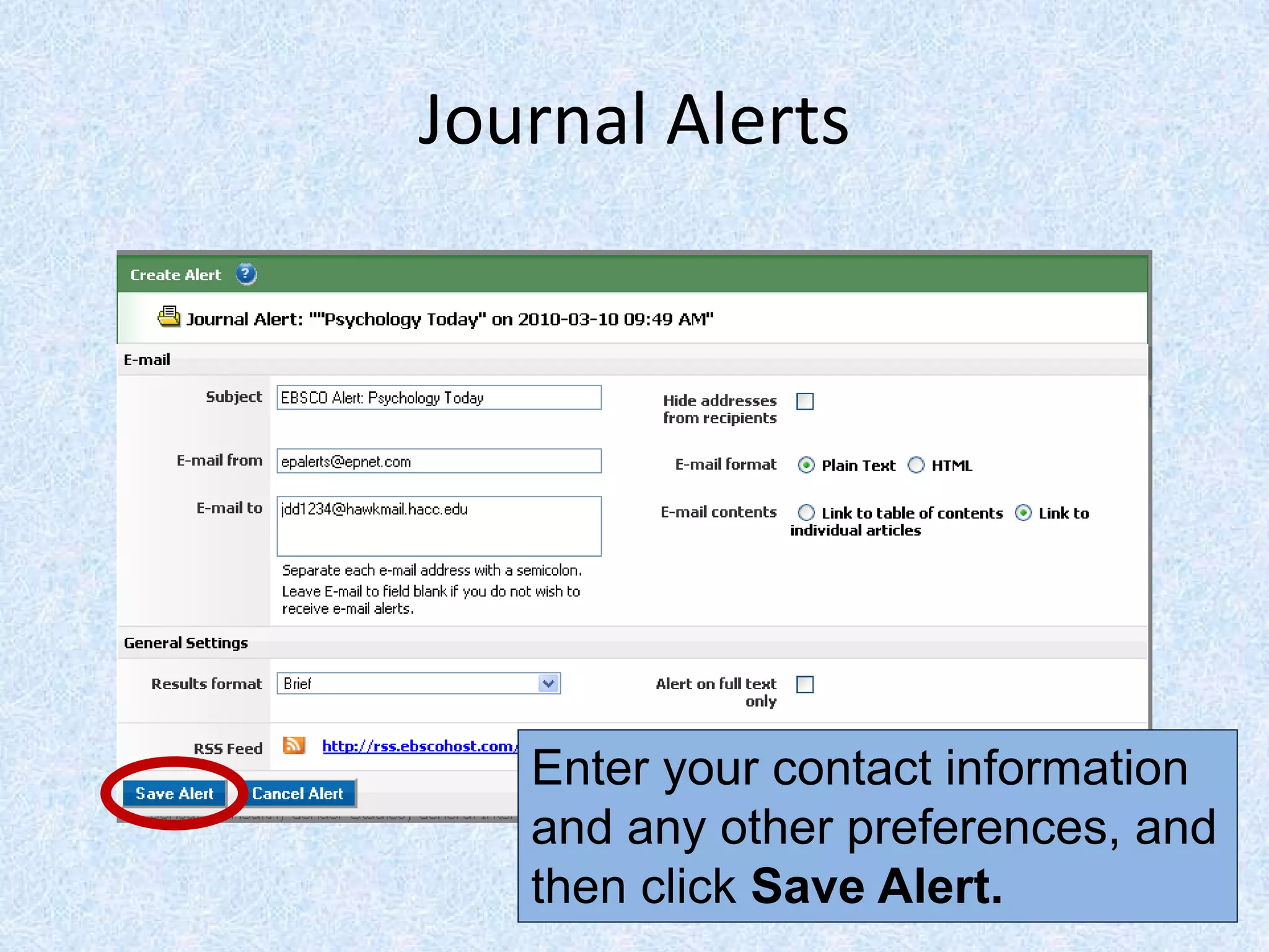EBSCOHost Advanced Features Workshop | PPT