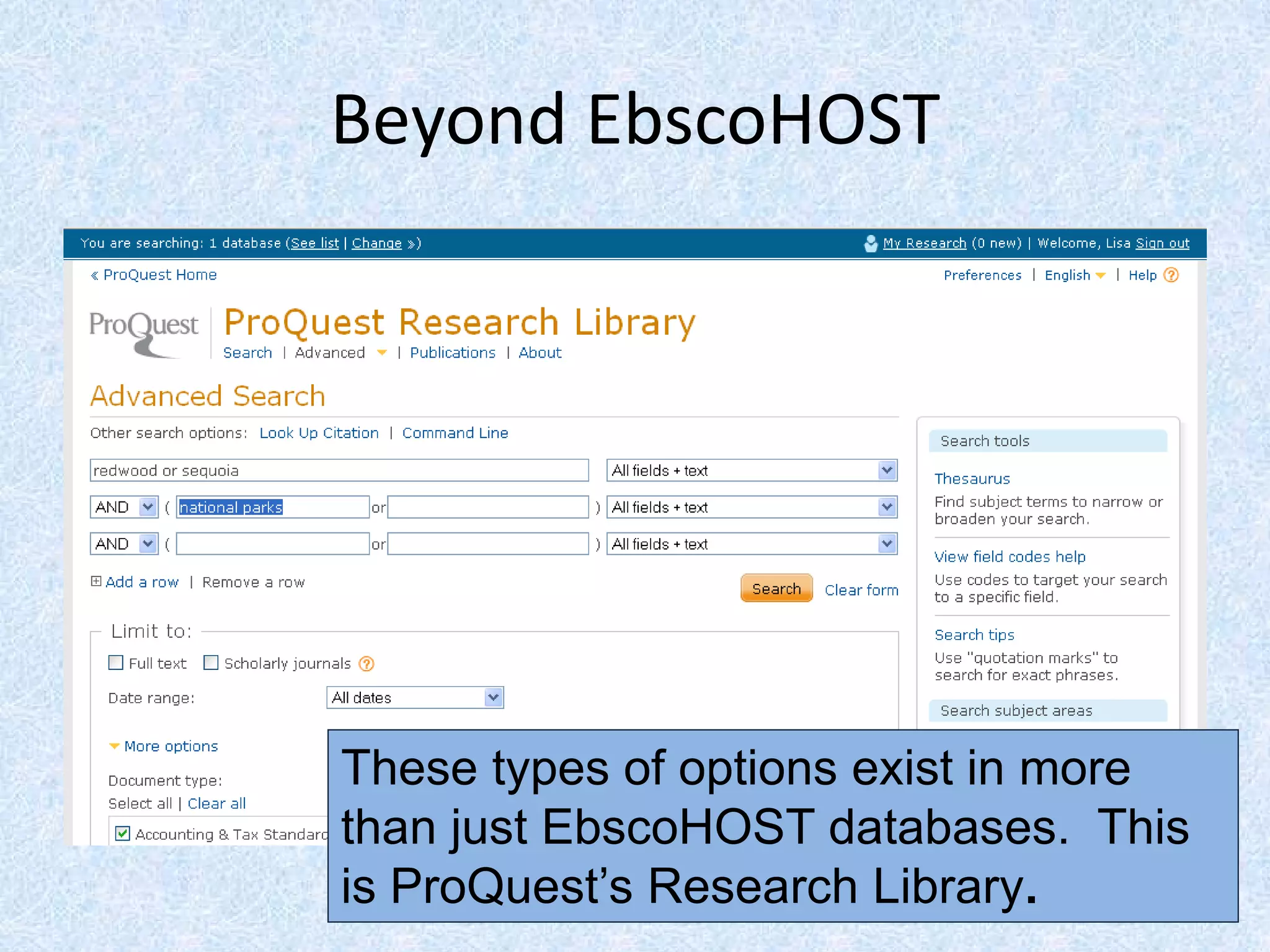 EBSCOHost Advanced Features Workshop | PPT