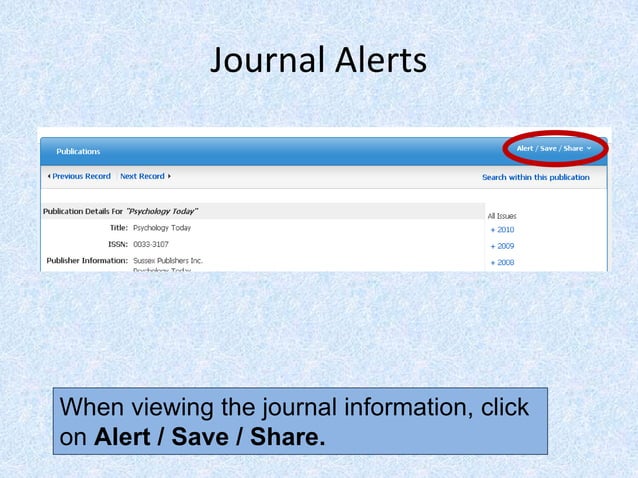 EBSCOHost Advanced Features Workshop | PPT