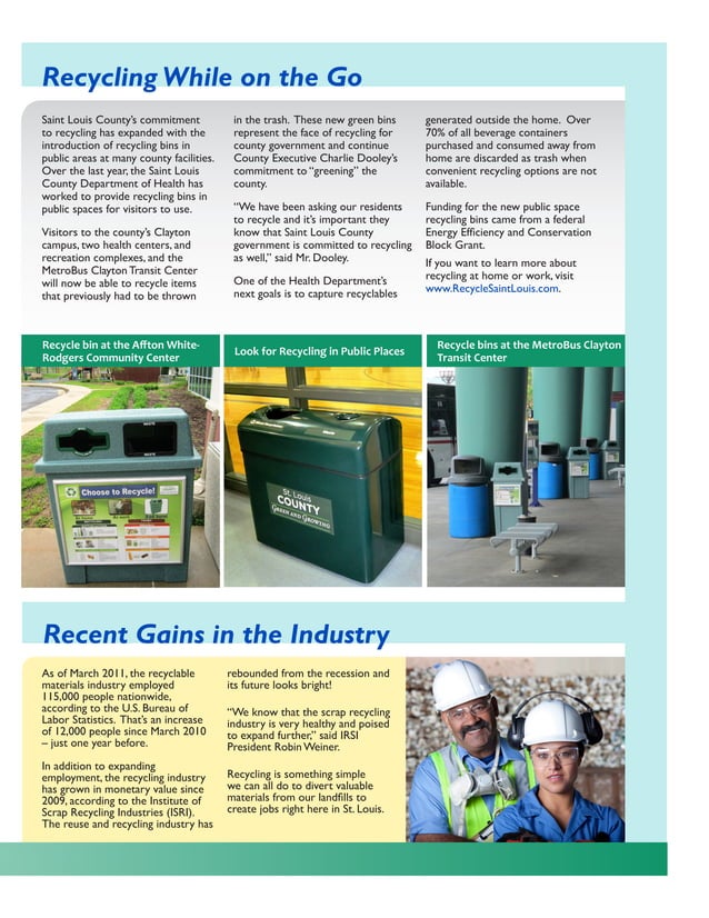 Fall 2011 Recycling newsletter | PDF