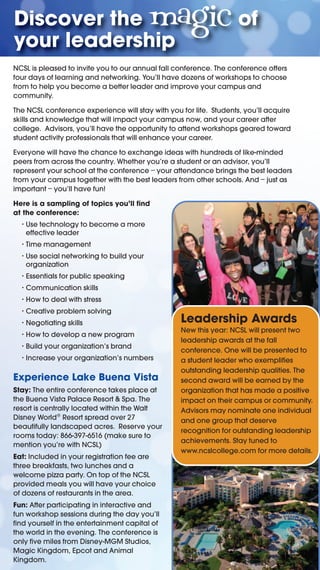 National Center for Student Leadership Fall 2012 Conference | PDF