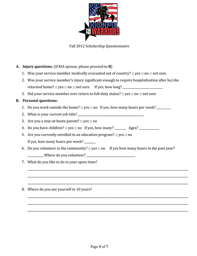 Fall 2012 scholarship application | PDF | Student Financial Aid ...