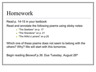 Fall 2014 anglo saxon notes | PPT