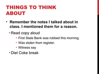 Fall 2015 3700 Bank Robbery | PPT