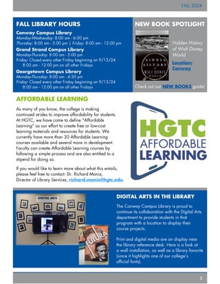 Fall 2024 Horry-Georgetown Technical College Library Newsletter | PDF