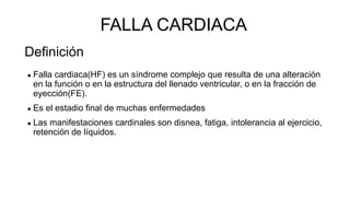 Insuficiencia cardiaca por enfermedades del corazón La insuficiencia ...
