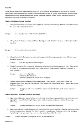 Fallacies | PDF