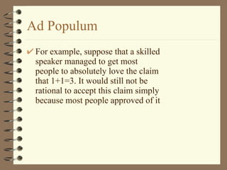 Ad Populum Fallacy