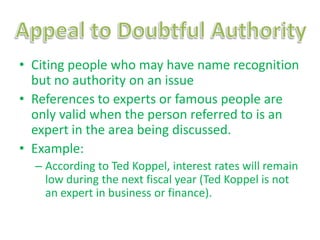 Fallacies | PPTX