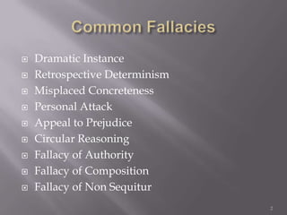 Fallacies (A few common ones) | PPTX
